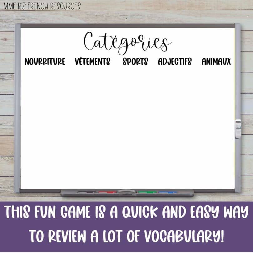 10 Easy French Vocabulary Activities That Work - Mme R's French Resources