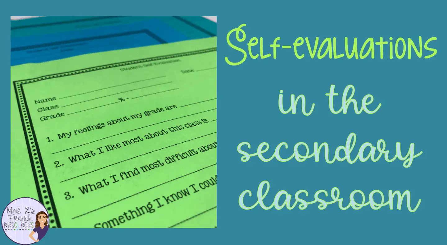 Secondary student self-evaluations - Mme R's French Resources