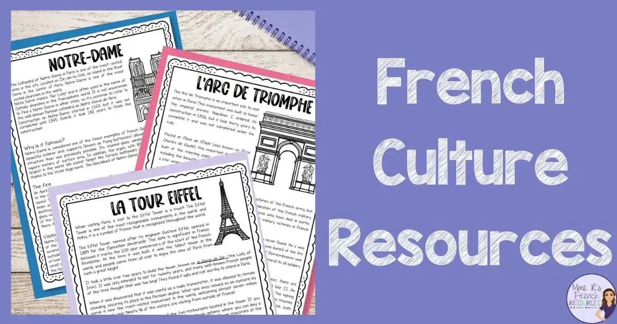 3 Fun Resources to Teach French Culture - Mme R's French Resources