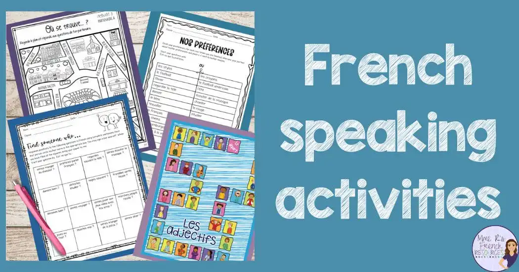 French speaking activities - Mme R's French Resources