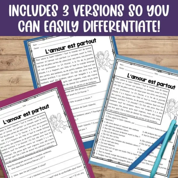 French holiday reading activities - Mme R's French Resources