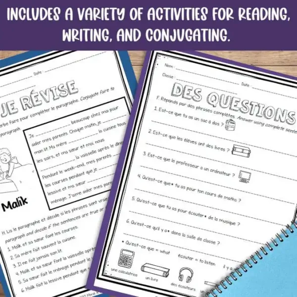 French irregular verbs worksheets - Mme R's French Resources