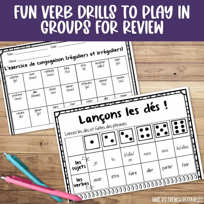 French verb review - Mme R's French Resources