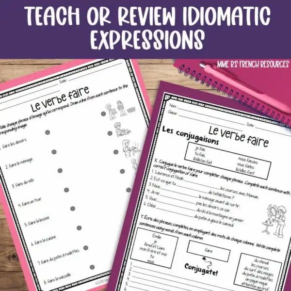 French verb review - Mme R's French Resources