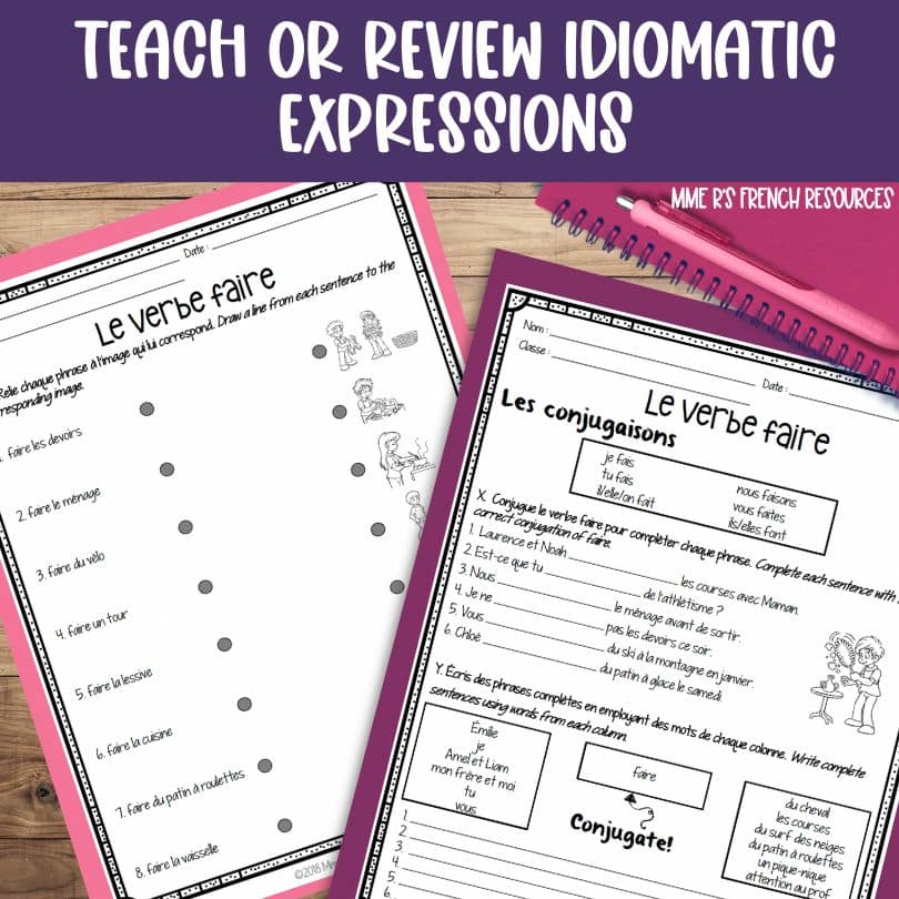 French verb review - Mme R's French Resources