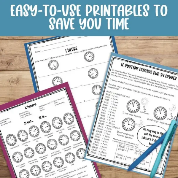 French time worksheets - Mme R's French Resources