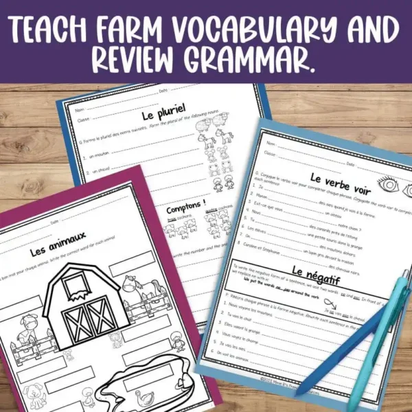 French farm vocabulary - Mme R's French Resources