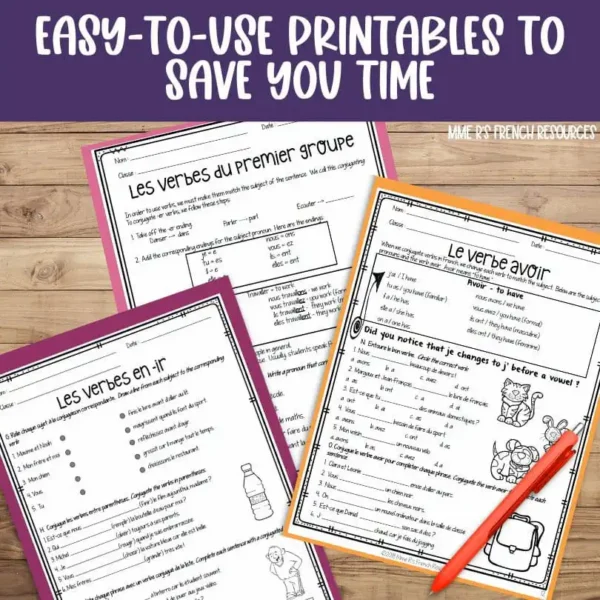 French verb review - Mme R's French Resources