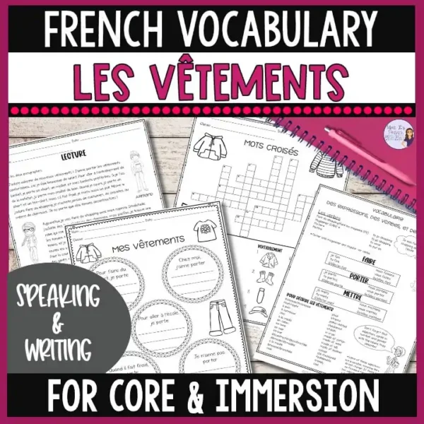 French clothing worksheets - Mme R's French Resources