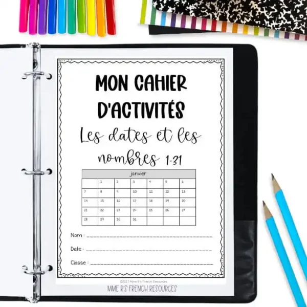 French dates, days of the week, months - Mme R's French Resources