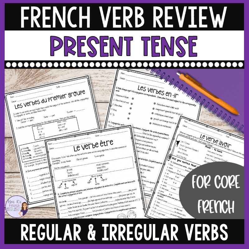 French verb review - Mme R's French Resources