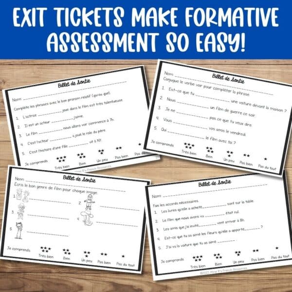 French movie vocabulary worksheets - Mme R's French Resources