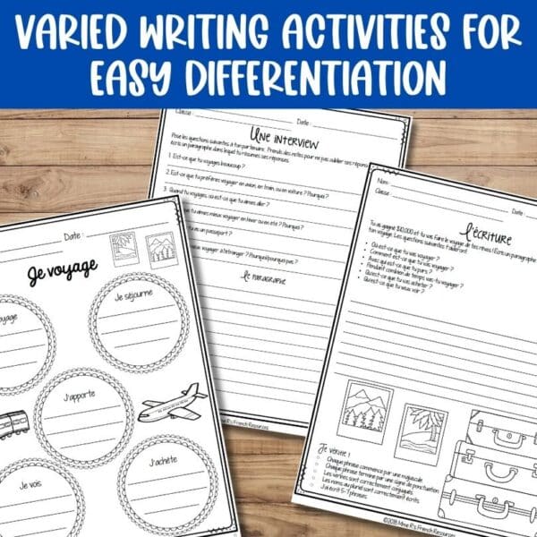 French travel worksheets - Mme R's French Resources